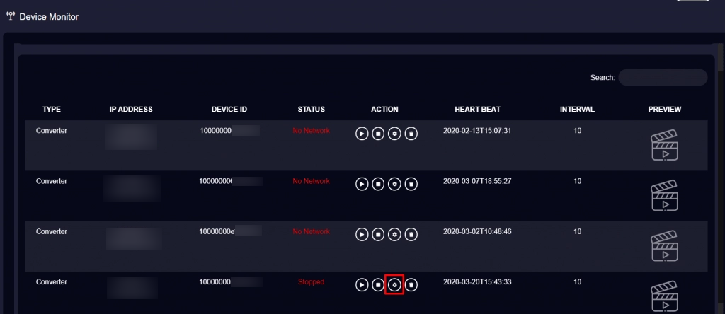 Instacast Converter Device Monitoring - knowledgebase