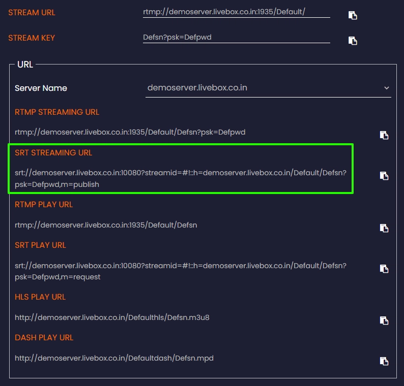 SRT Streaming - knowledgebase